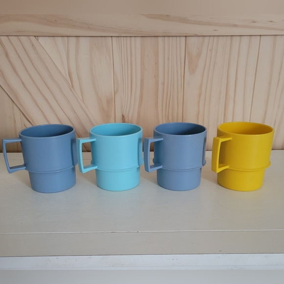 Tupperware | Dining | Vintage Tupperware Stacking Mugs Cups | Poshmark